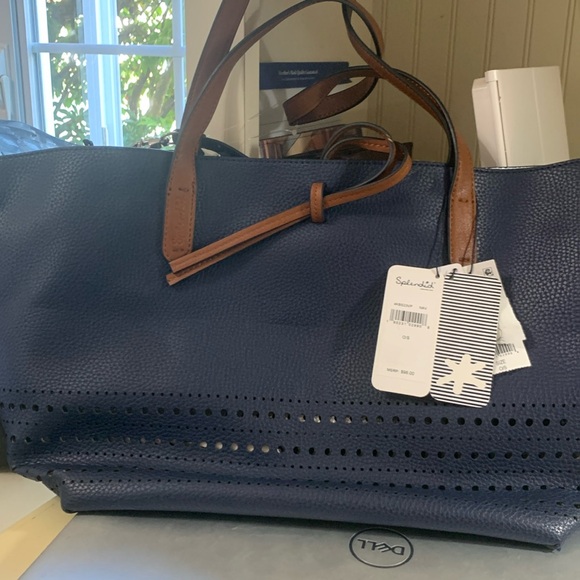 Splendid | Bags | Splendid Brand Pebble Texture Tote Two Bags Separate Zip Too Bag Inside Nwt ...
